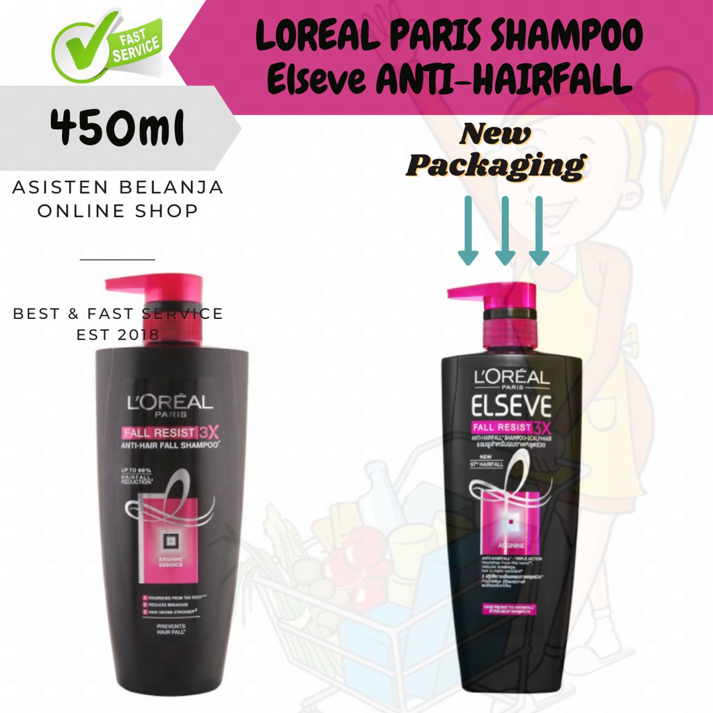Jual LOREAL Paris Elseve Hair Fall Resist 3x Shampo Shampoo Sampo ...