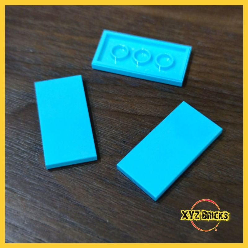 Jual LEGO PARTS 6097042 - Flat Tile 2x4 Medium Azur | Shopee Indonesia
