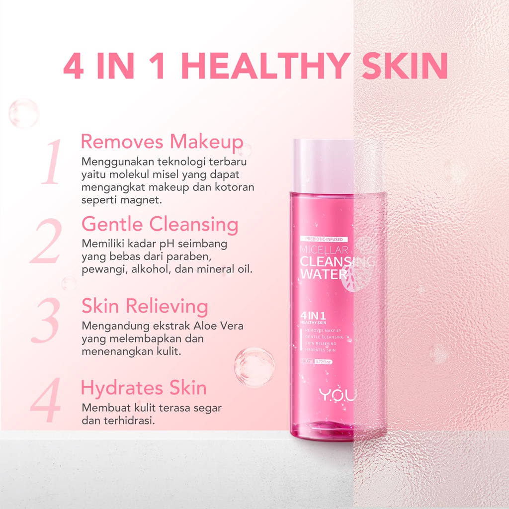 Jual YOU Prebiotic-Infused Micellar Cleansing Water 500ml | Shopee ...