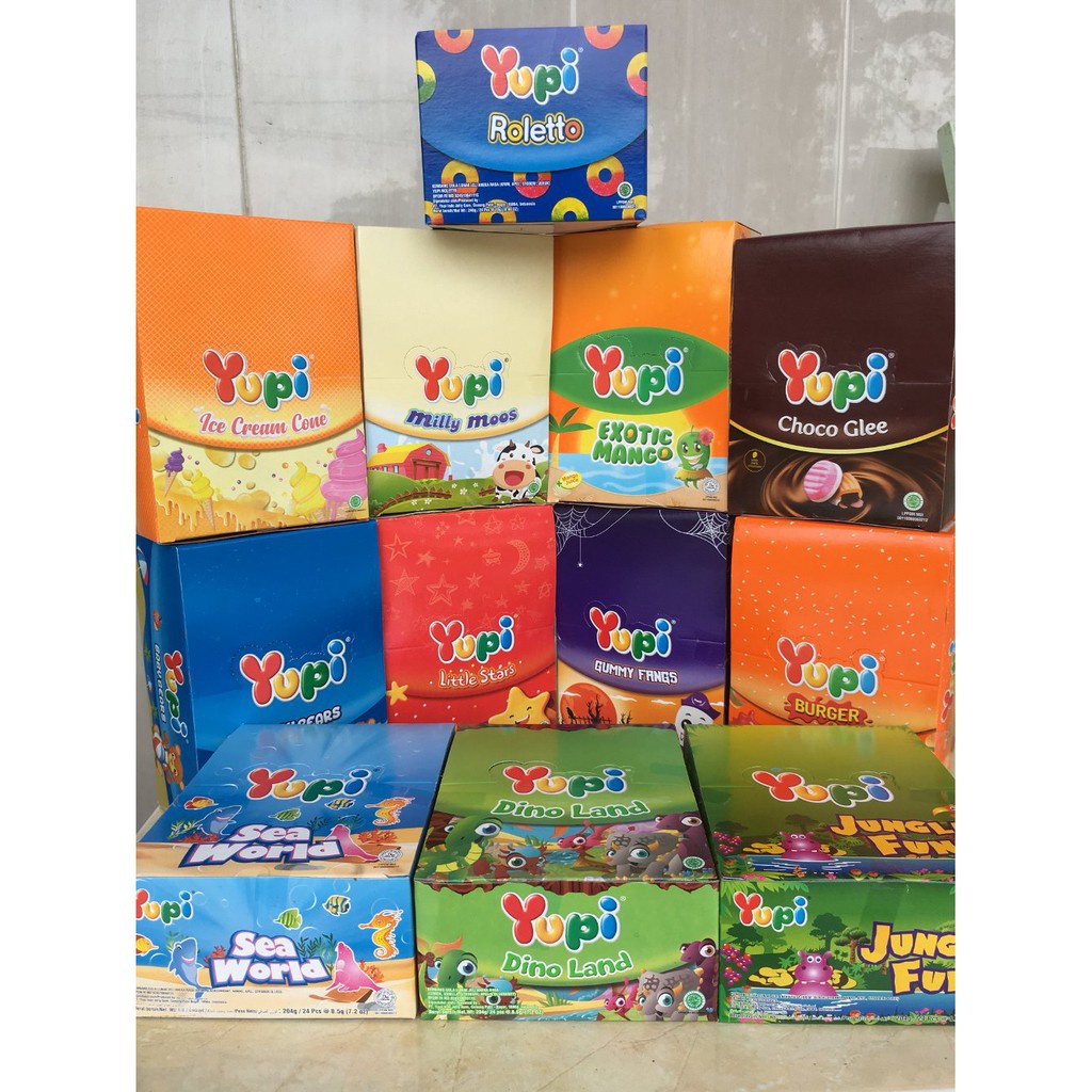 Jual [BERKAH] Permen YUPI All Varian Rasa Isi 24 Pcs Per Box Baby Bear ...