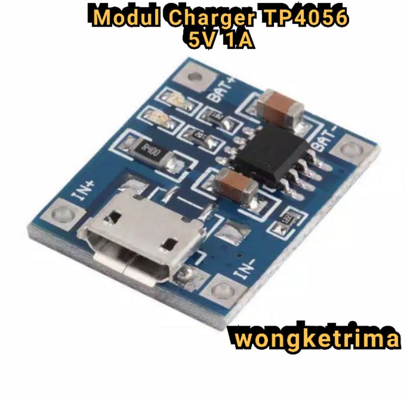 Jual Modul Charger TP4056 5V 1A Micro USB to Li-ion Lithium 18650 ...
