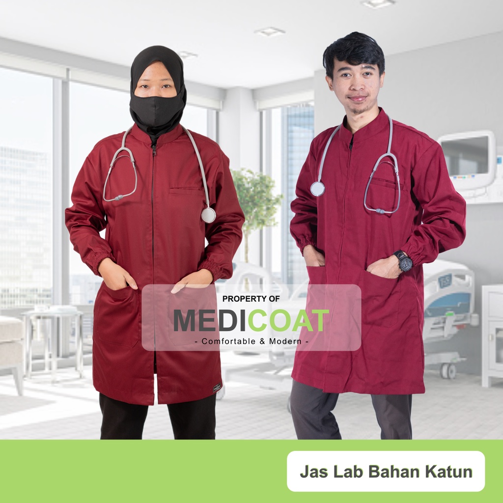 Jual BAJU LABORATORIUM / BAJU DOKTER / Baju Dokter Bahan Katun Lembut ...