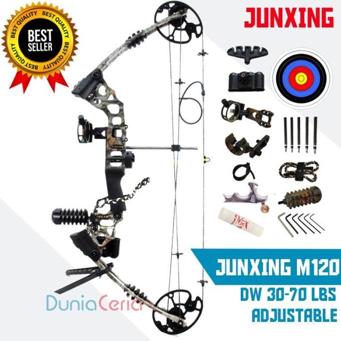 Jual Fullset Busur Panah Junxing M120 Compound Bow Siap Pakai | Shopee Indonesia