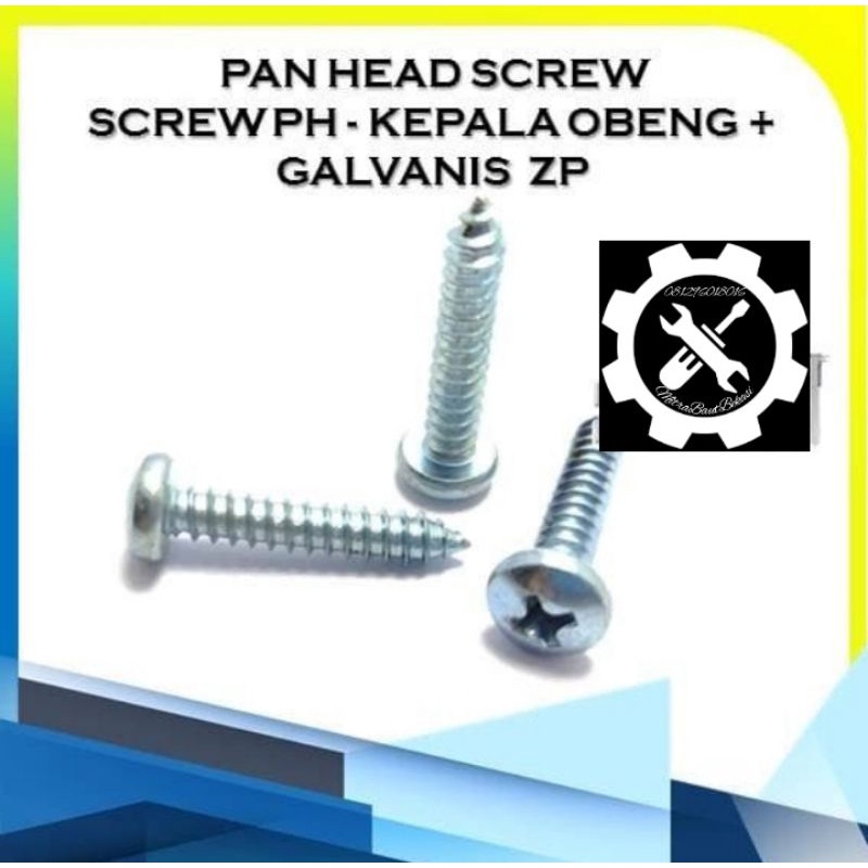Jual Sekrup PH+ Kepala Bulat 10X35 isi 50pcs | Shopee Indonesia