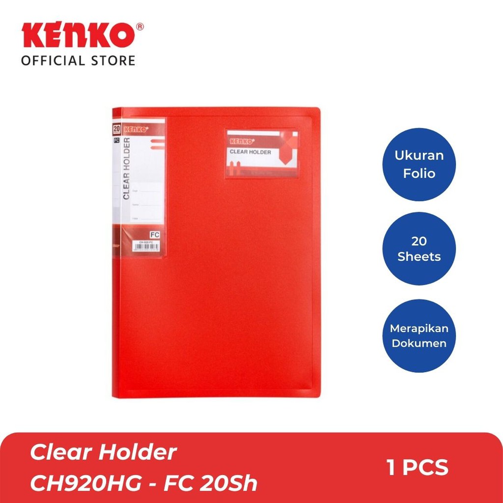 Jual KENKO CLEAR HOLDER / Map File Bening CH920HG - FC 20SH Solid Color ...
