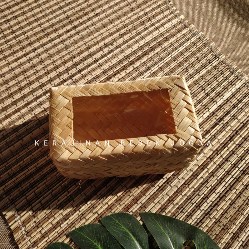 Jual SEPASANG BESEK NATURAL/BLICING MIKA 16X8 besek anyaman bambu besek ...
