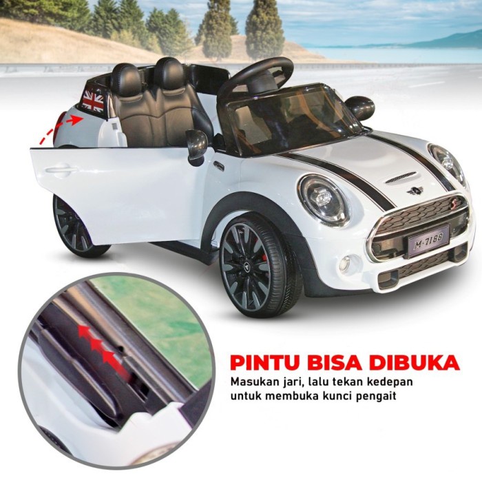 Jual MAINAN ANAK MOBIL LISTRIK AKI REMOTE CONTROL MINI COOPER MORTEIN ...