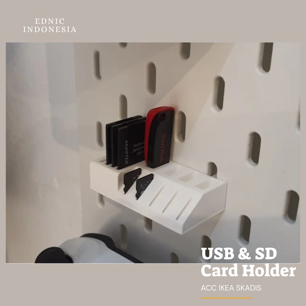 Jual USB & SD Card Holder - IKEA SKADIS | Shopee Indonesia
