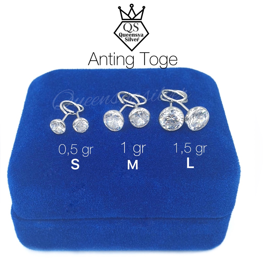 Jual anting anak / anting bayi / anting perak asli / anti karat gatal lapis emas putih ...