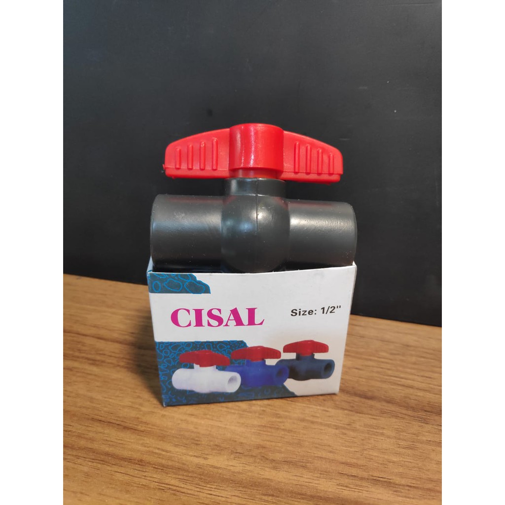 Jual STOP KRAN PVC POLOS CISAL 828 drat - BALL VALVE POLOS PVC CISAL ...