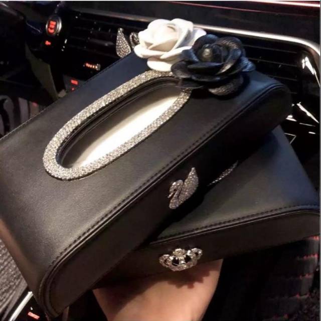 Jual Tempat tissue bunga kotak tissu mobil swan tempat tissue kotak ...