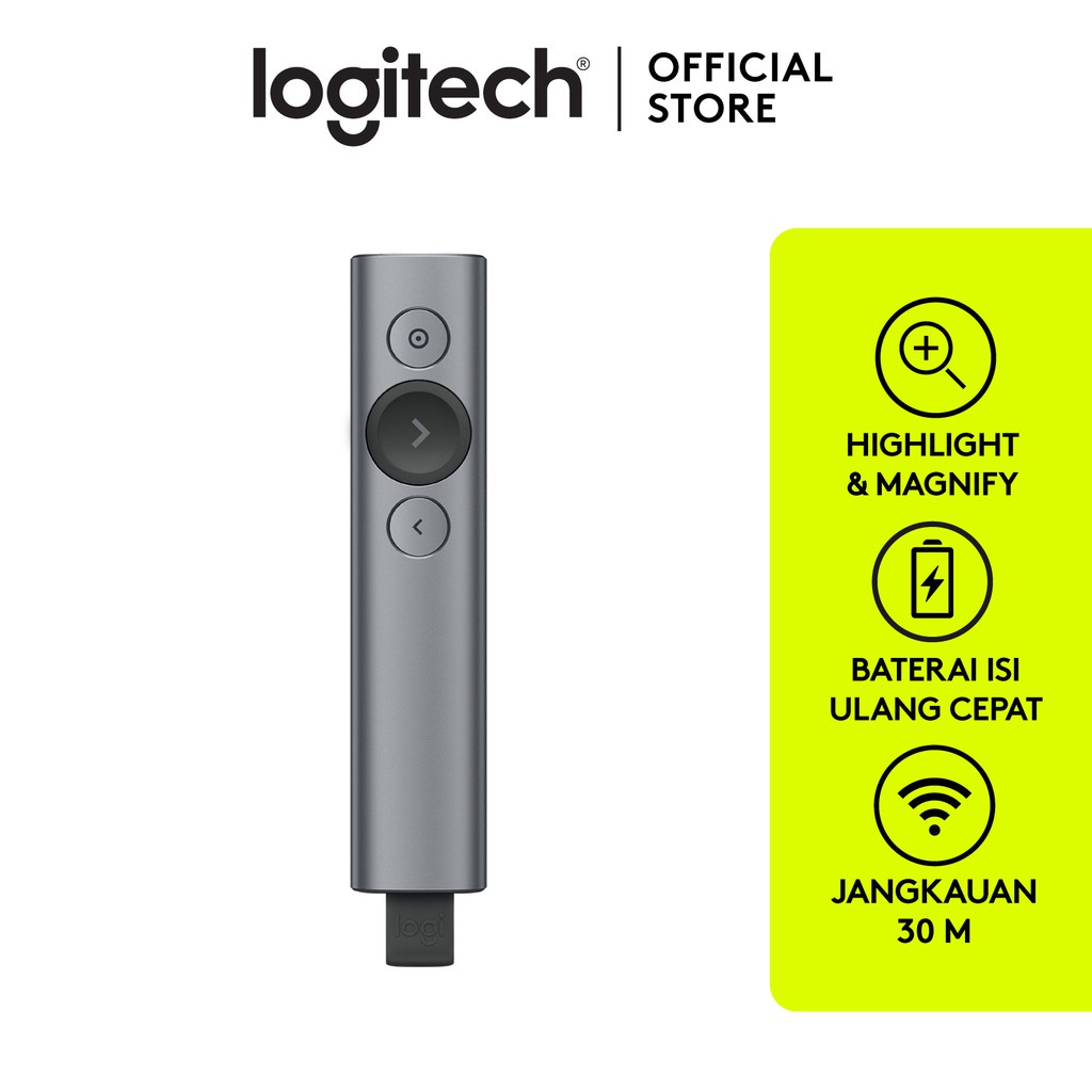 Jual Logitech Spotlight Pointer Presenter Advanced Wireless / Bluetooth ...