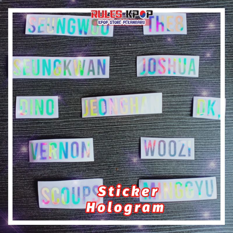 Jual (READY STOCK) STICKER HOLOGRAM SEVENTEEN, STIKER DK , STICKER S ...