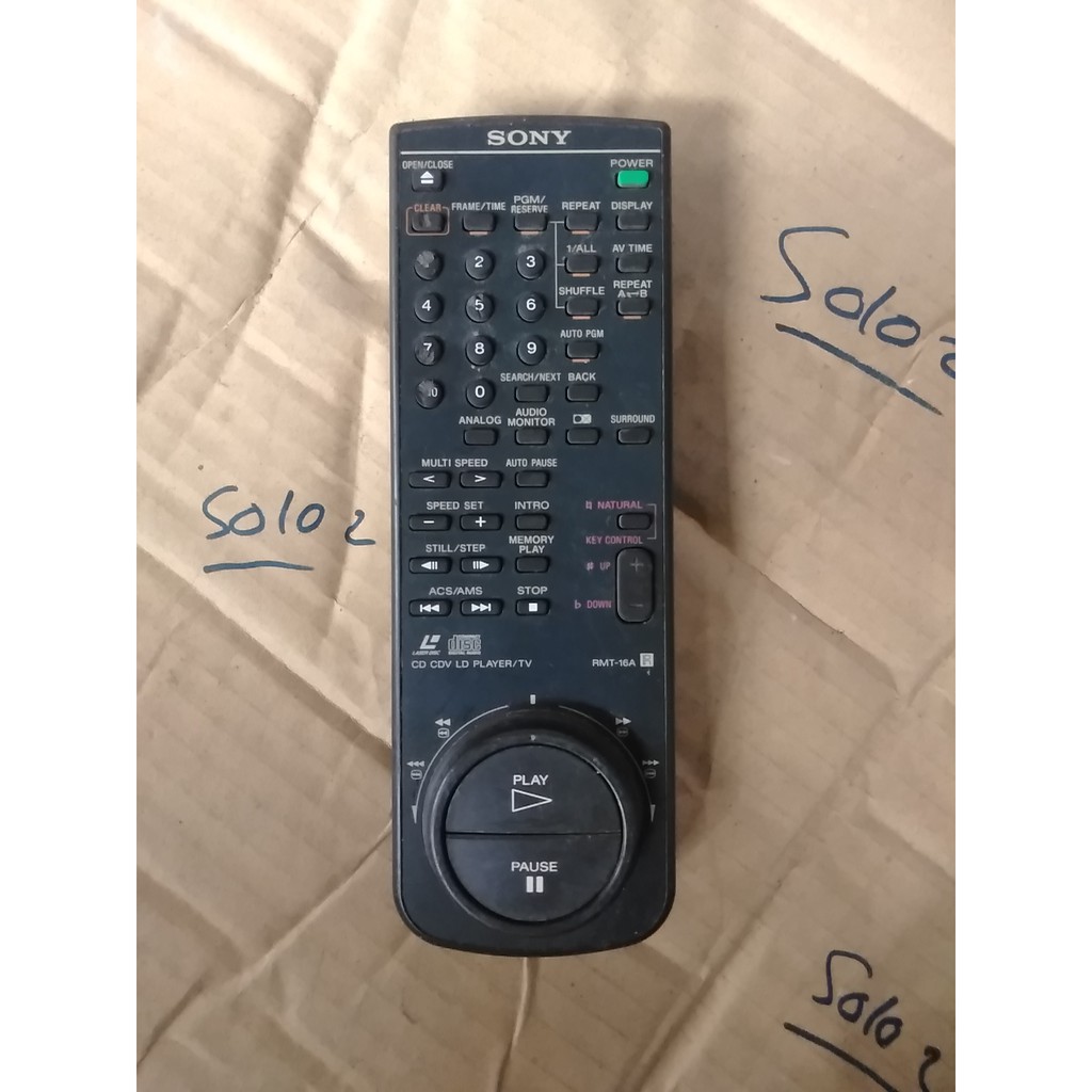Jual Vintage Remote Remot Sony MDP-333 Laser Disc LD CD CDV Player RMT ...