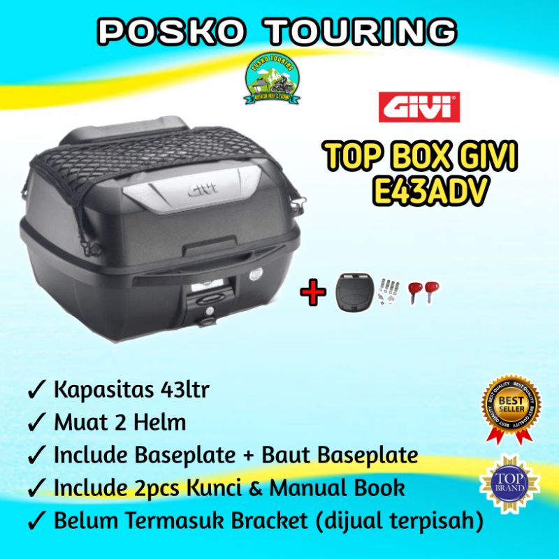 Jual Top Box Givi E43 E43ADV | Box CB150X Verza Vixion Byson PCX Nmax Xmax | Box Motor Touring ...
