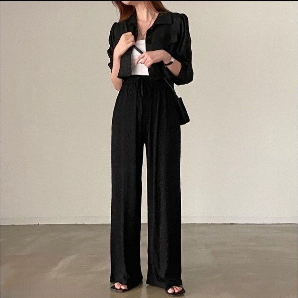 Jual LILO Sierra Set (3 in 1) | Setelan Hitam Putih Ala Korea Setelan ...