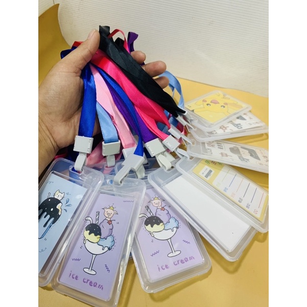 Jual 3 Pcs ID CARD WARNA Name Tag Kartu Kereta Tanda Pengenal Karyawan ...
