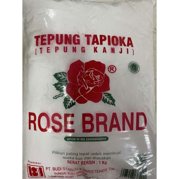 Jual Tepung Tapioka( Tepung Kanji ) Rose Brand 1kg , 500gr | Shopee ...