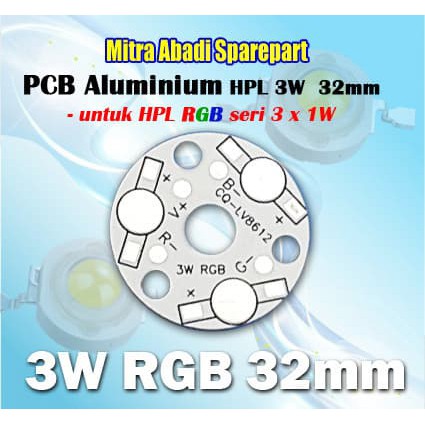 Jual PCB LED Round Aluminium HPL RGB 3W 32mm | Shopee Indonesia