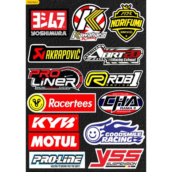 Jual Stiker Pack Racing, stiker motor, stiker helm knalpot keren brand ...
