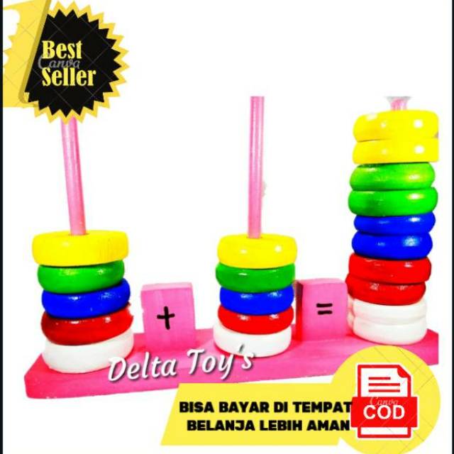 Jual APE/ MAINAN EDUKASI - MENARA DONAT HITUNG MAINAN PAUD / TK ...