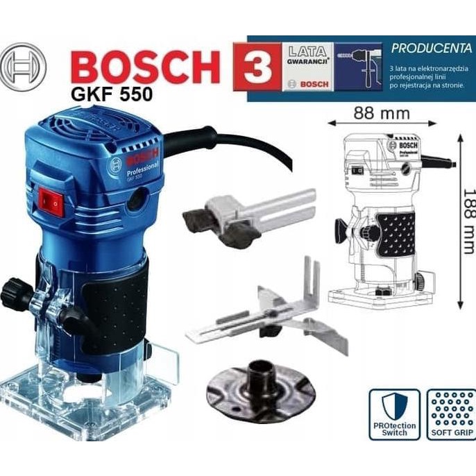 Jual BOSCH GKF 550 ROUTER 1/4" / ROUTER GENGGAM | Shopee Indonesia