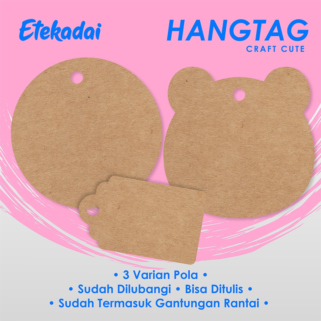 Jual HANG TAG CRAFT CUTE POLOS | Shopee Indonesia