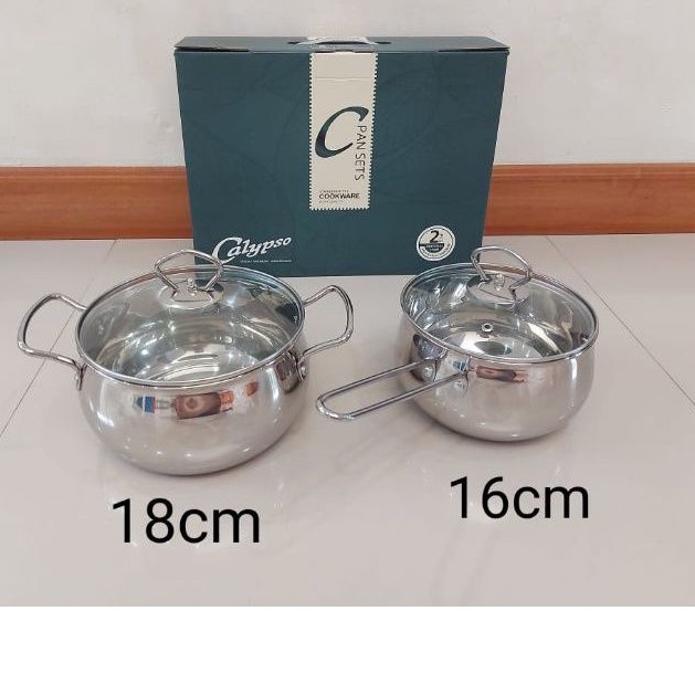 Jual Panci set stainless susun 2 calypso | Shopee Indonesia