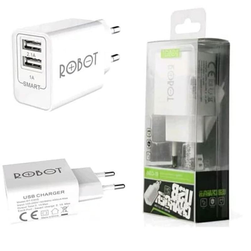 Jual Robot RT-C04S Dual USB Ports Intelligent Indentification Charger ...