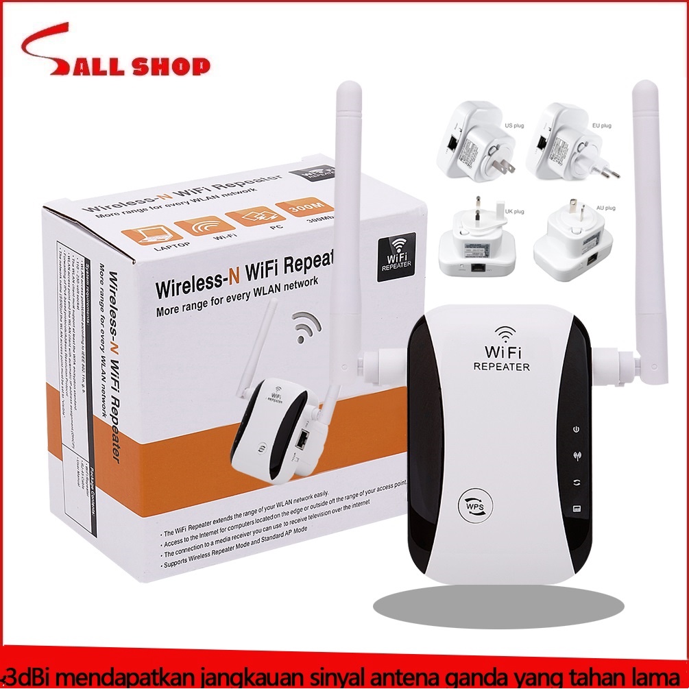Jual Wifi Extender Wifi Portable Wifi Repeater 300Mbps Wifi Range ...