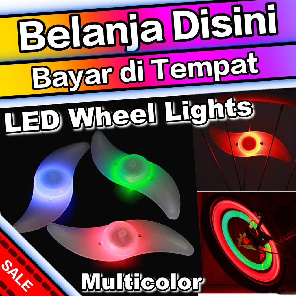 Jual Lampu LED Ban Sepeda Jari Jari Motor Jeruji Bicycle Wheel Light ...