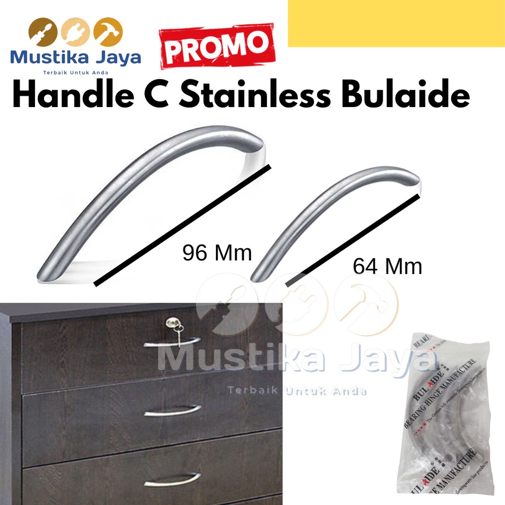 Jual Handle C Stainless Serbaguna Awet Bukan Besi Chrome Plastik Huben ...