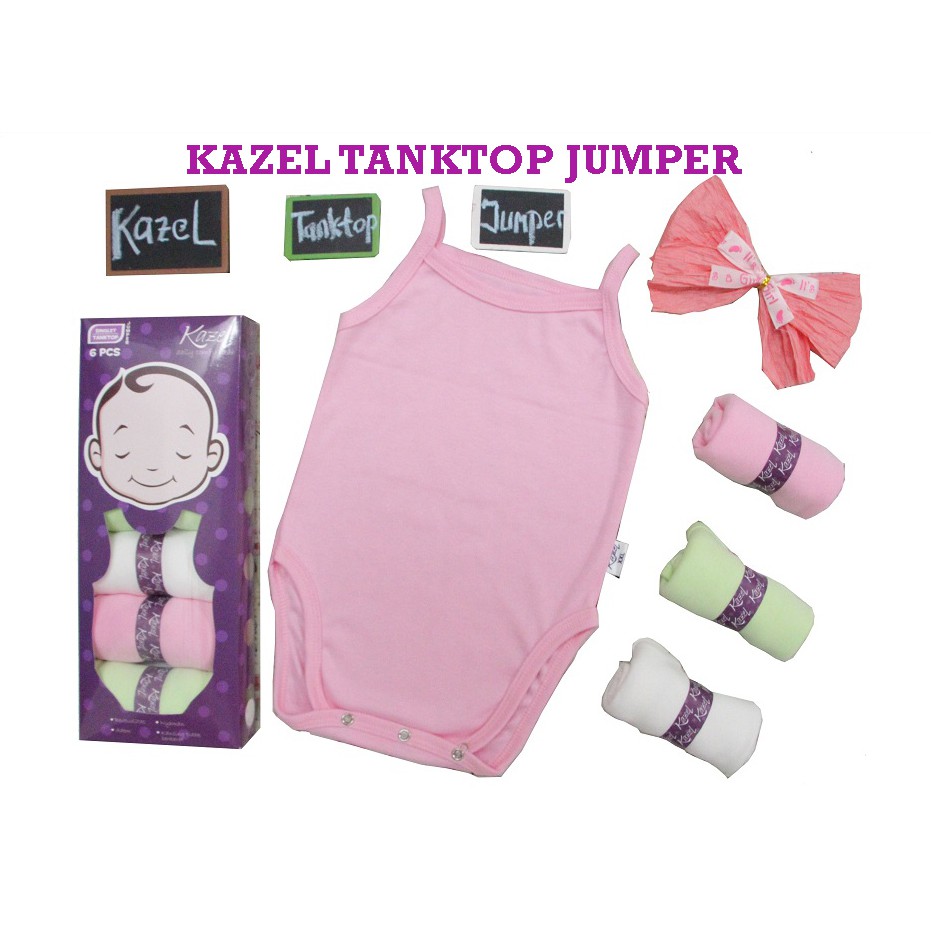 Jual KAZEL Tanktop Jumper Bayi (6 Pcs) 0-24 Bulan | Shopee Indonesia