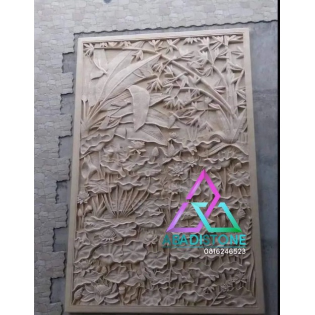 Jual ukiran batu alam dinding relief ukir pahatan batu alam dekorasi ...