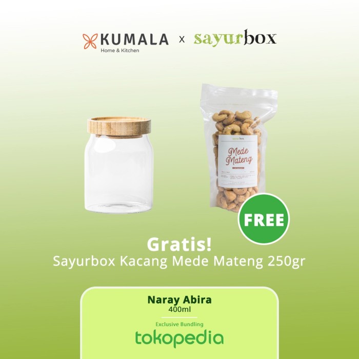 Jual KUMALA X SAYURBOX NARAY ABIRA BOROSILICATE JAR 400 ML | Shopee ...