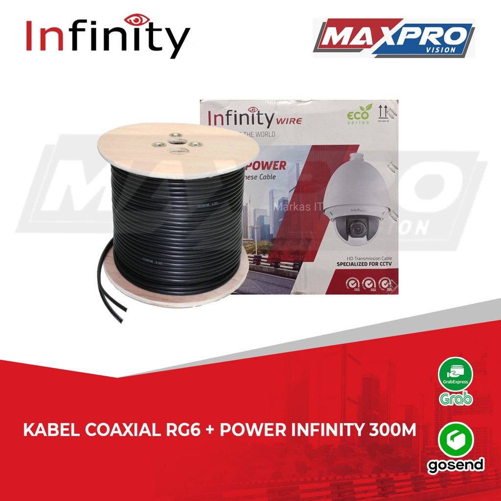 Jual KABEL INFINITY RG6 + POWER 300 METER | Shopee Indonesia