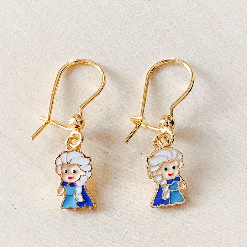 Jual Anting Anak Putri Salju Biru Gold Xuping | Shopee Indonesia