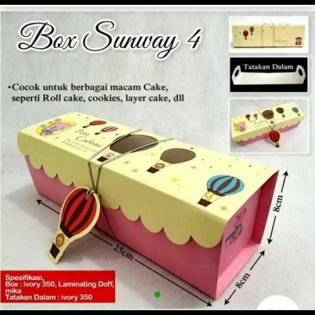 Jual box kue/ box bolu gulung/ box cookies per 5 pcs | Shopee Indonesia