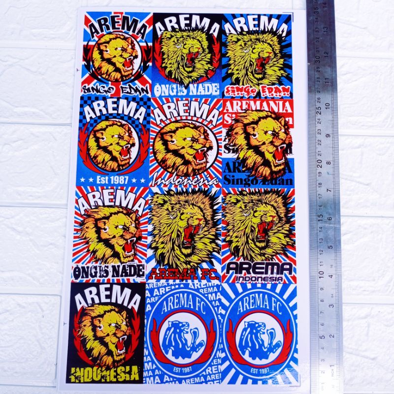 Jual STIKER AREMA INDONESIA/AREMA FC PERLEMBAR ISI 12PCS | Shopee Indonesia