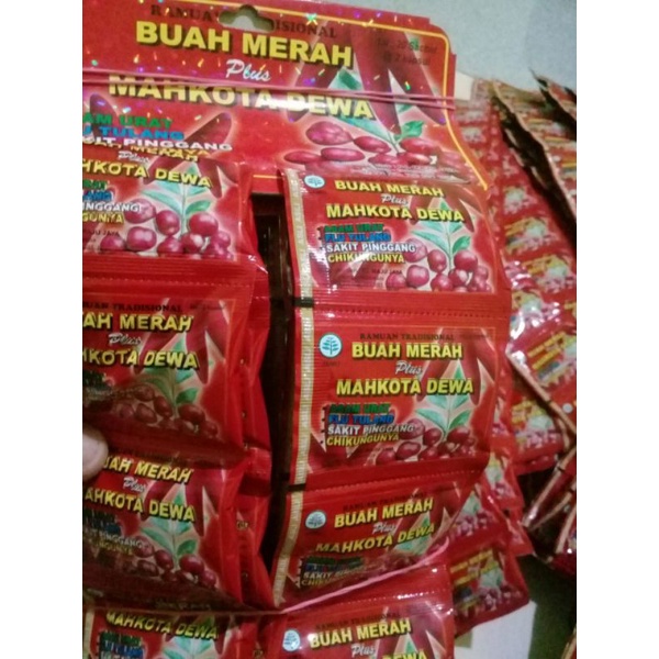 Jual Obat Tradisional Buah Merah Plus Mahkota Dewa Kapsul Sachet ...