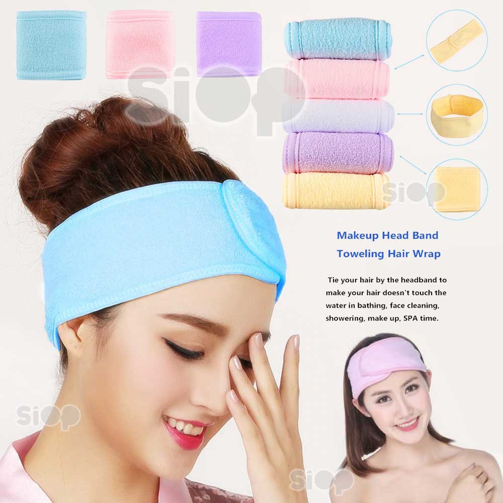 Jual HEADBAND TOWEL Bandana Makeup SPA- Bando Facial | Shopee Indonesia