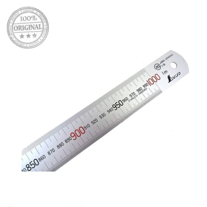 Jual Shinwa Penggaris 100cm Stainless Steel Rule 1m Hard Chrome JIS 13048 | Shopee Indonesia