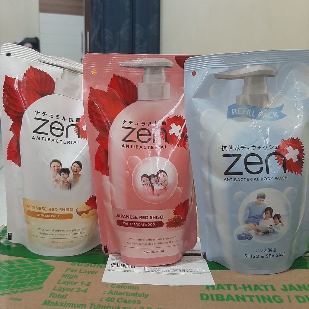 Jual Zen Antibacterial Body Wash Refill 400 ml 400 ml | Shopee Indonesia