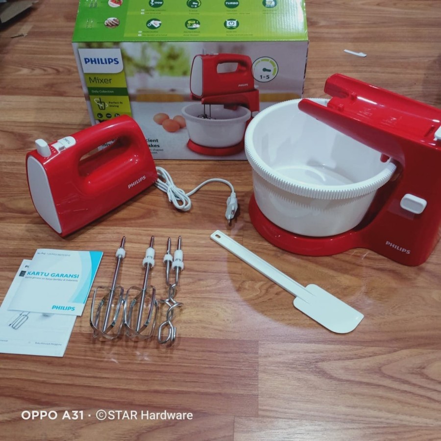 Jual Philips Stand Mixer + Bowl 1 Liter/HR 1559 Merah(garansi resmi ...