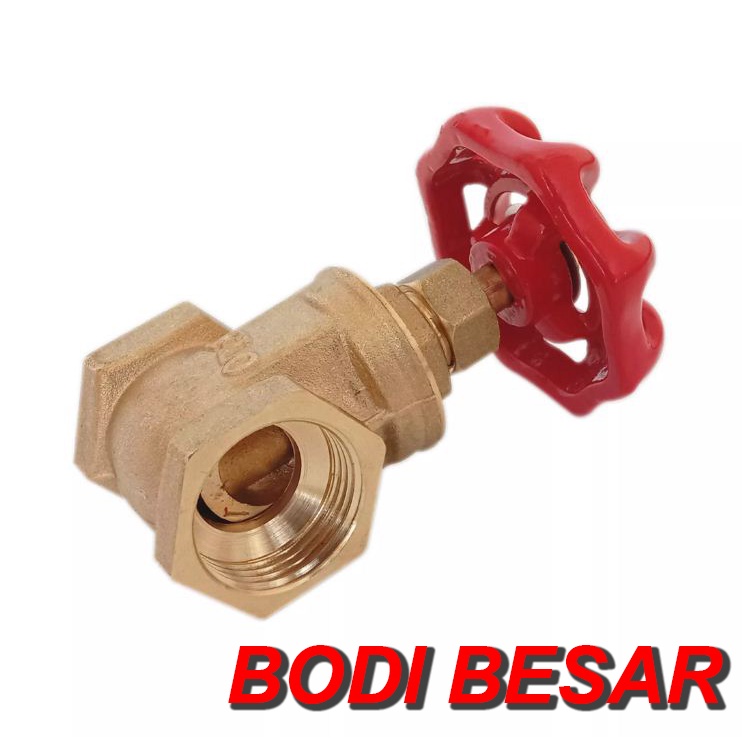 Jual Gate Valve Kuningan 1/2" inch FLO Stop Kran Putar Kuningan 1/2 dim FLO | Shopee Indonesia