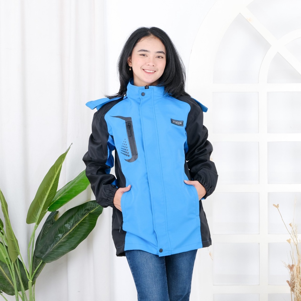Jual TANS - Jaket Windbreaker Taslan Outdor Cewek Anti Air Jacket ...
