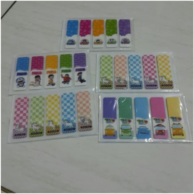 Jual Sticky Notes Plastik Motif 50 x 15mm (100 Sheets) | Shopee Indonesia