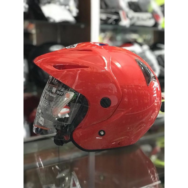 Jual Helm Half Face INK Cx 22 Red Ferarri | Shopee Indonesia