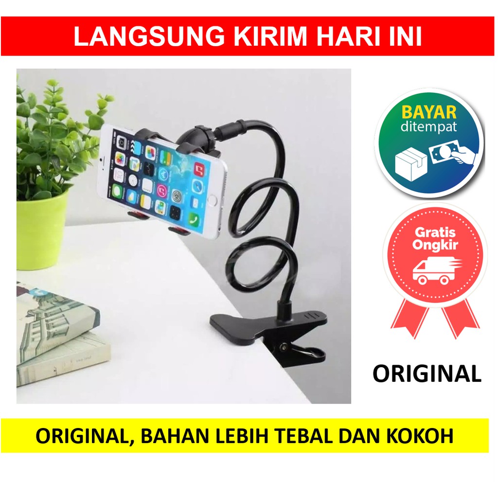 Jual Lazypod Jepit Holder HP Handphone Capit Phone Leher Panjang ...