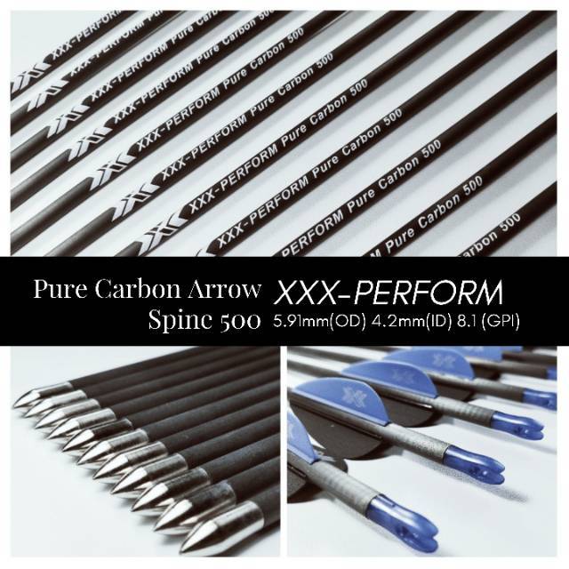 Jual Arrow Pure Carbon Spine 500 - XXX-PERFORM Pure Carbon 500 - Anak ...